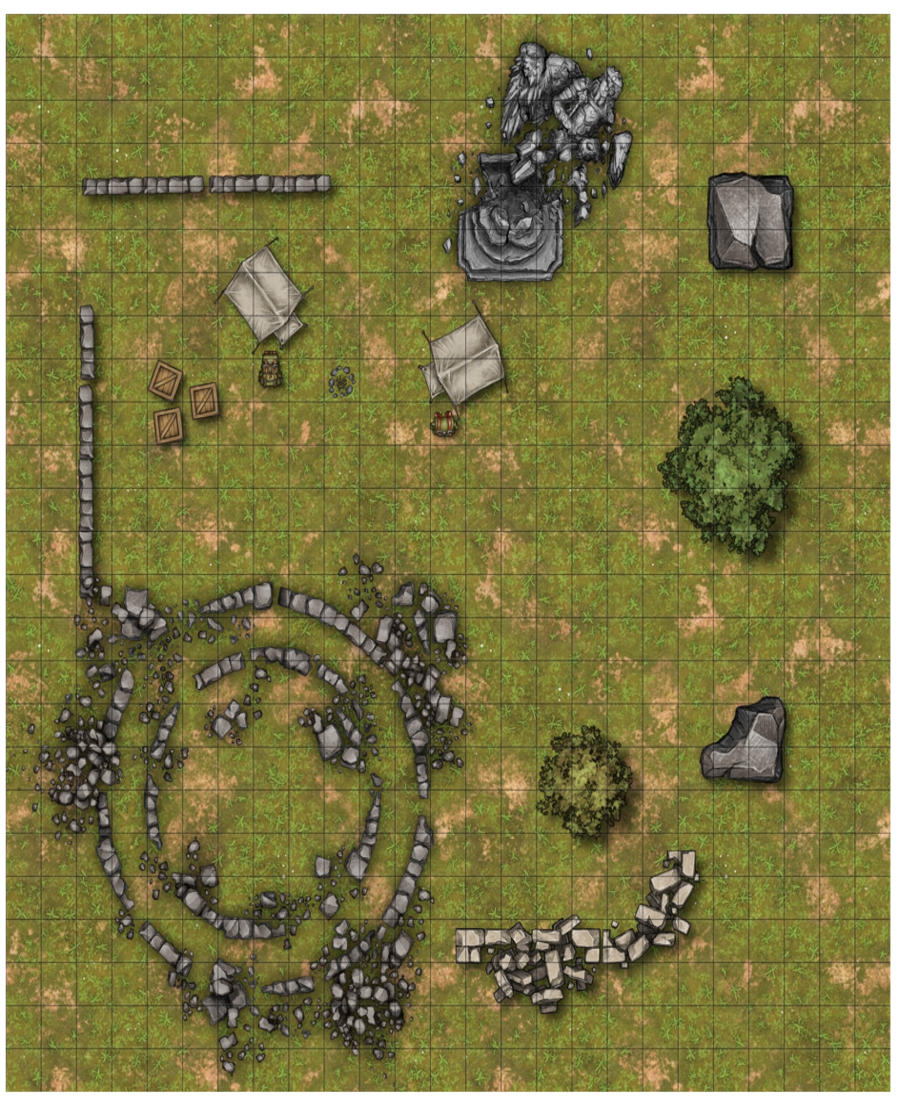 Campsite in Ruins Map - k3rn | DriveThruRPG