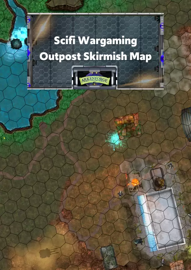 Scifi Wargaming Outpost Encounter map - Arkenforge | DriveThruRPG