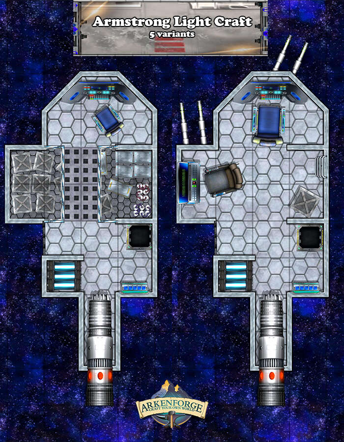 Armstrong Light Spacecraft - 5 variants - Arkenforge | DriveThruRPG