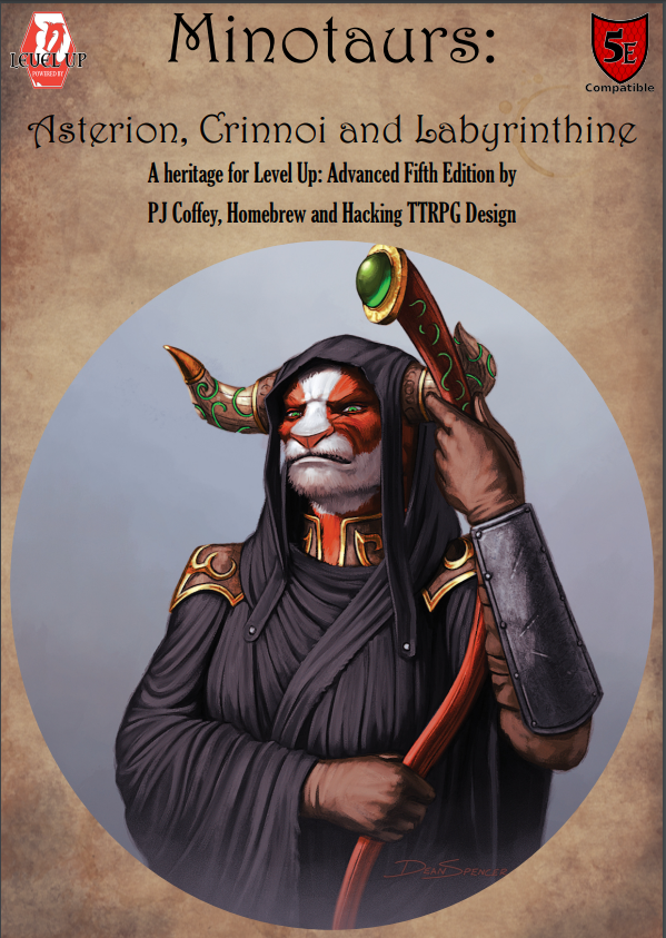 Minotaurs: Asterion, Crinnoi and Labyrinthine - Homebrew and Hacking | DriveThruRPG