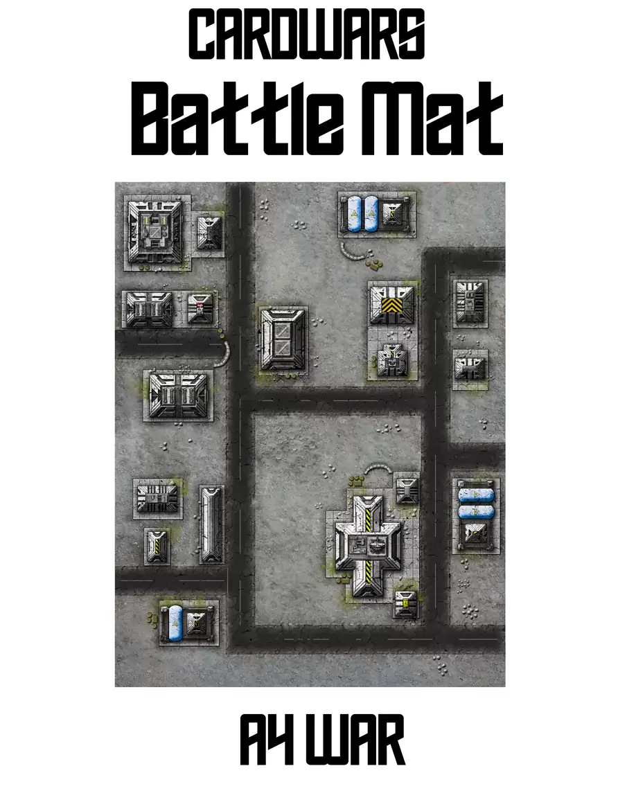 Top-Down Sci-Fi A4WAR Battle Mat 1 - CARDWARS | DriveThruRPG