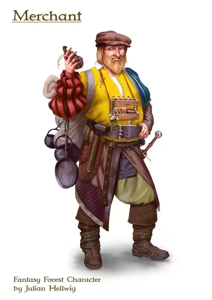 Fantasy Forest Character - Merchant - RPG Stock Art - Julian Hellwig ...