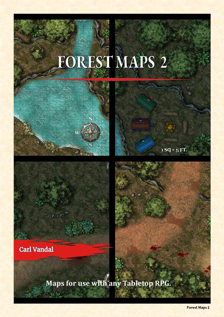 Forest Maps 2 - C Vandal | DriveThruRPG