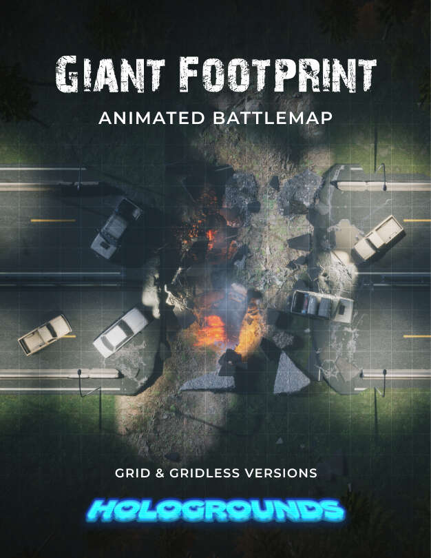 Giant Footprint Animated Battlemap - HoloGrounds | Animated Battlemaps ...