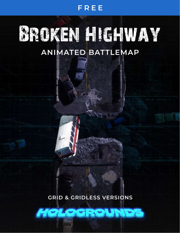 Broken Highway FREE Animated Battlemap - HoloGrounds | Animated ...