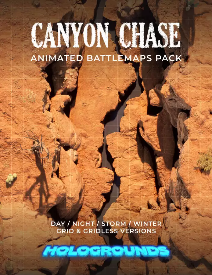 Canyon Chase Animated Battlemaps Pack (4 variants) - HoloGrounds ...