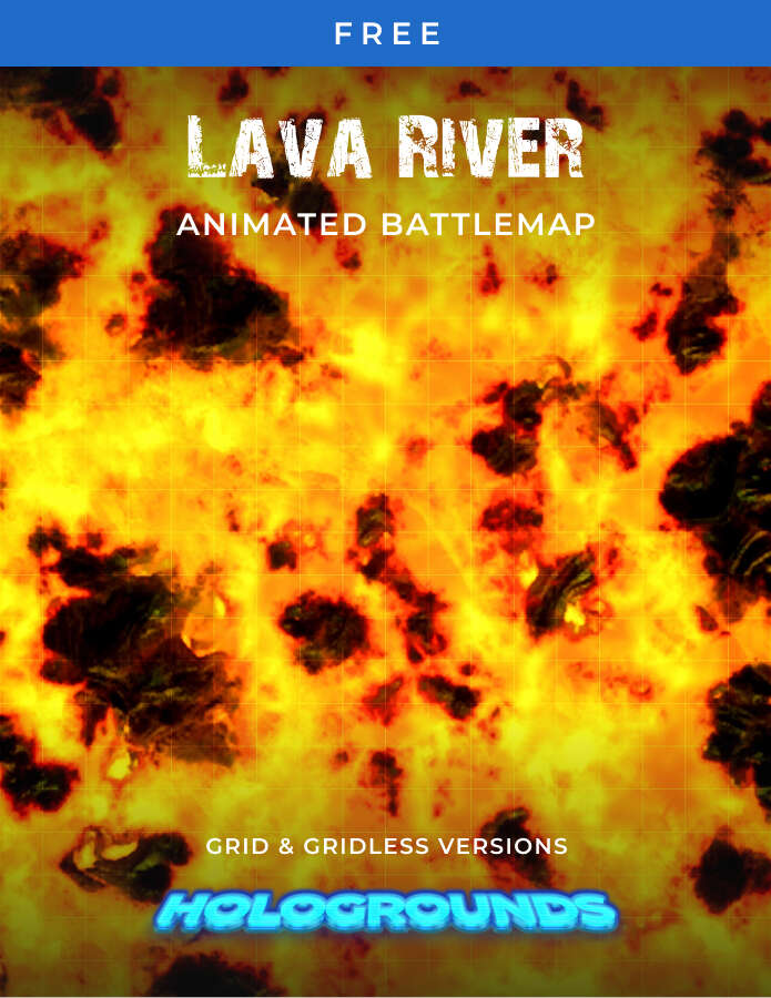 Lava River FREE Animated Battlemap - HoloGrounds | Animated Battlemaps ...