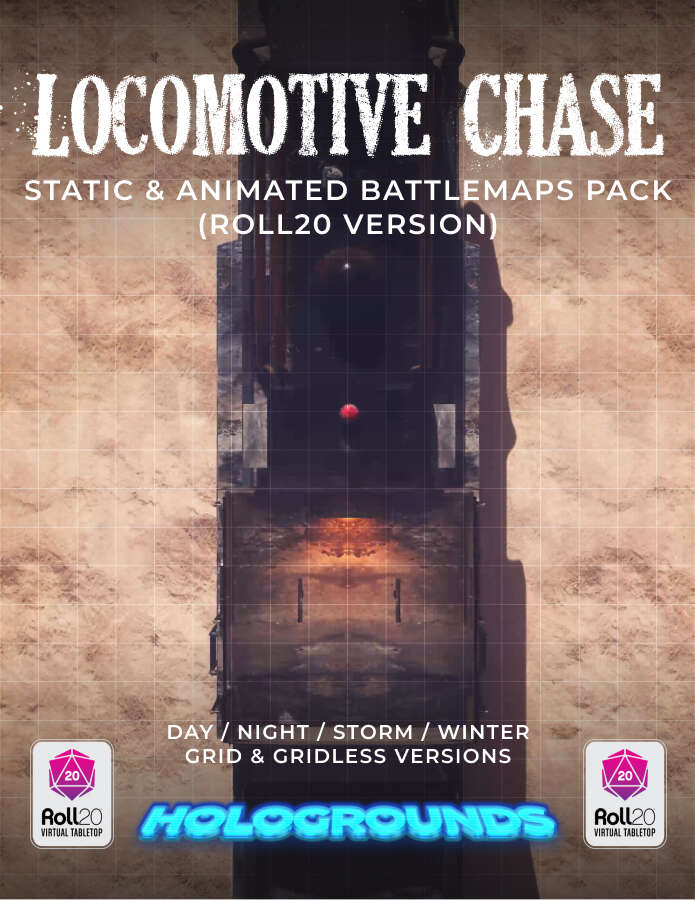 Locomotive Chase Static & Animated Battlemaps Pack (4 variants ...