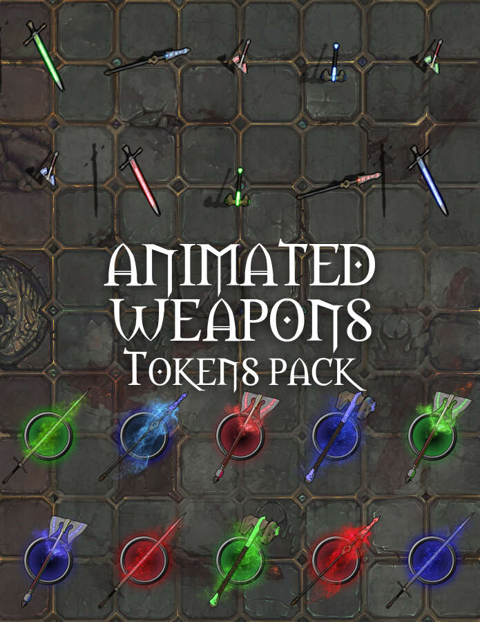 Animated Weapons Animated Tokens Pack (36 tokens) - HoloGrounds ...
