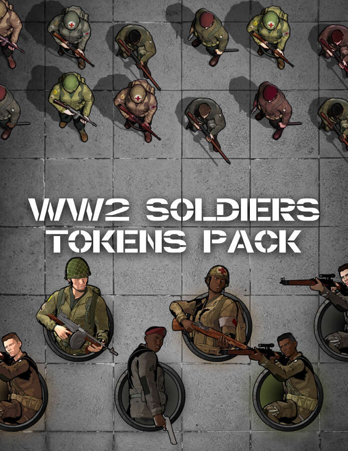 WW2 Soldiers Animated Tokens Pack (36 tokens) - HoloGrounds | Animated ...