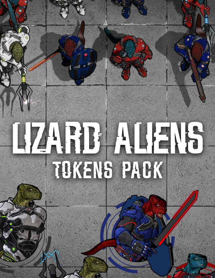Alien Lizard Soldiers Animated Tokens Pack (36 tokens) - HoloGrounds ...
