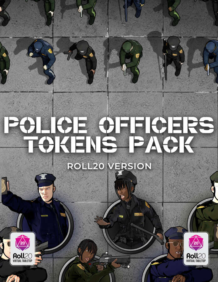 Police Officers Animated Tokens Pack (36 tokens) | Roll20 - HoloGrounds ...