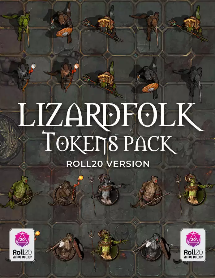 Lizardfolk Animated Tokens Pack (45 tokens) | Roll20 - HoloGrounds ...