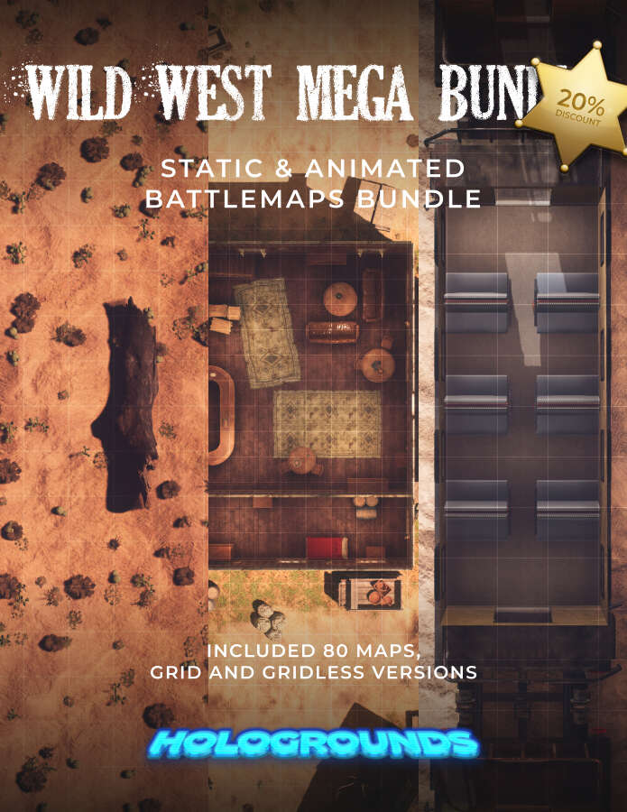 [BUNDLE] Wild West ALL Static & Animated Battlemaps [BUNDLE ...