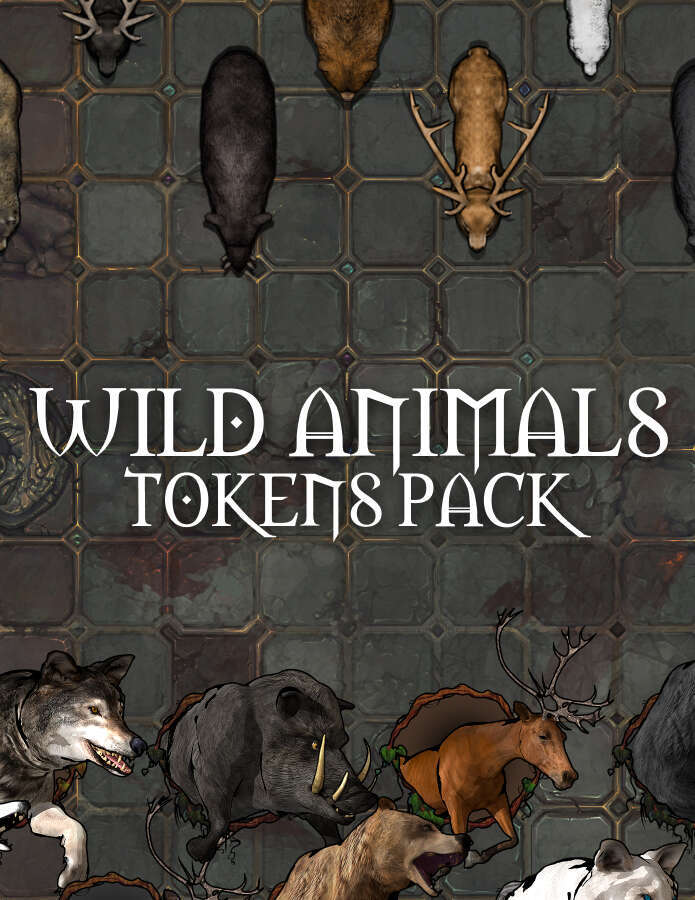 Wild Animals Animated Tokens Pack (36 tokens) - HoloGrounds | Animated ...