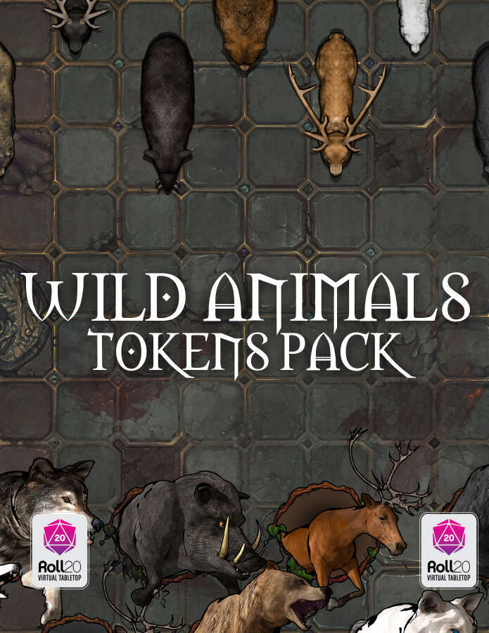 Wild Animals Animated Tokens Pack (36 tokens) | Roll20 - HoloGrounds ...