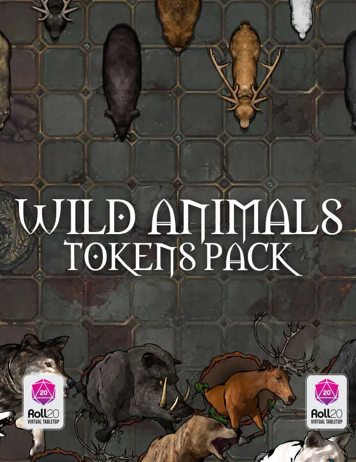 Wild Animals Animated Tokens Pack (36 tokens) | Roll20 - HoloGrounds ...