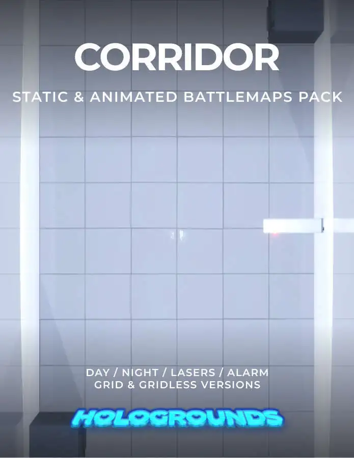 Secret Base Corridor Static And Animated Battlemaps Pack 4 Variants