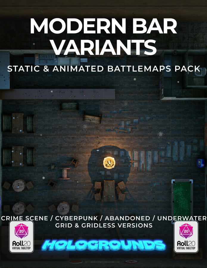 Modern Bar Variants Static & Animated Battlemaps Pack (4 variants ...
