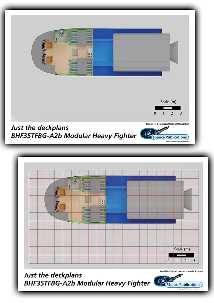 BHF35TFBG-A2b Modular Heavy Fighter plans 3/4 inch HiDef sheet - FSpace ...
