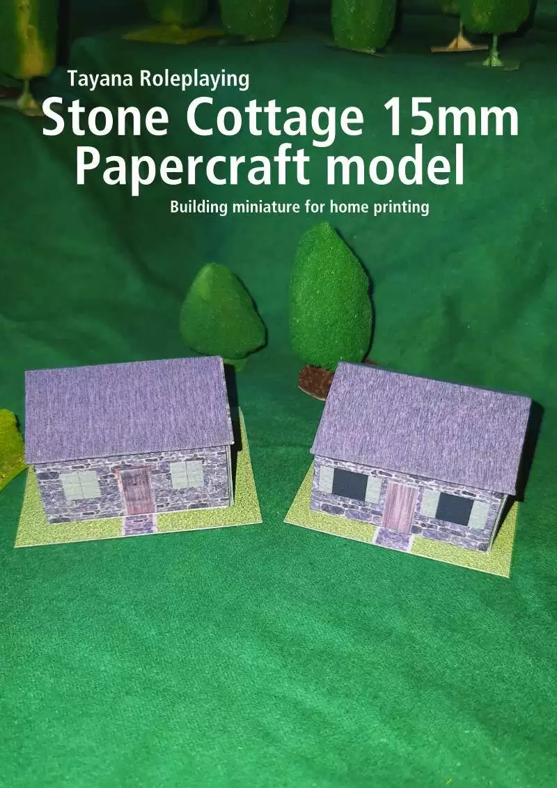 Stone Cottage 15mm Papercraft model - FSpace Publications | FSpaceRPG ...