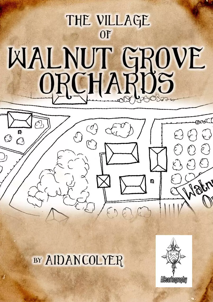 Walnut Grove Orchards village map - ACcartography | DriveThruRPG