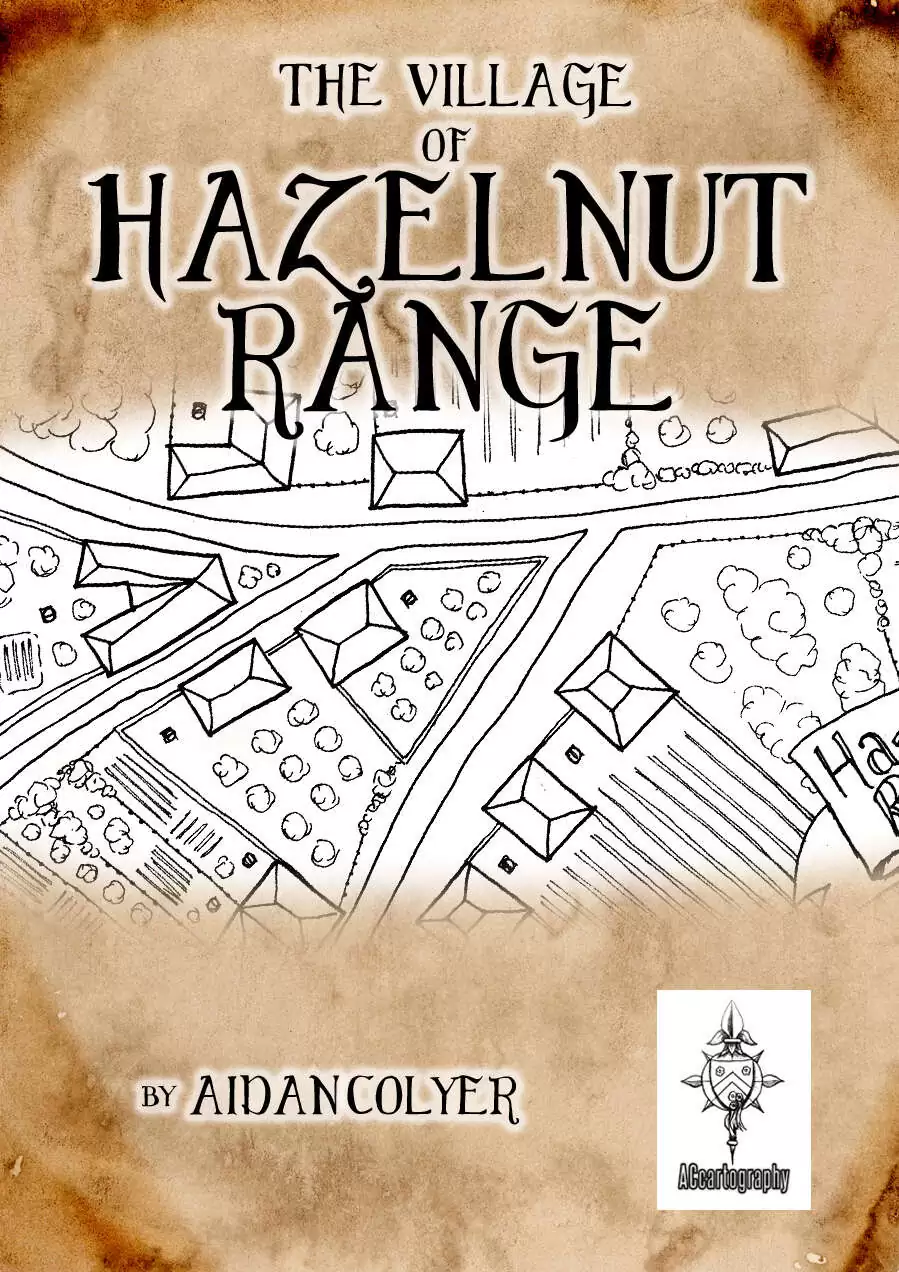Hazelnut Range village map - ACcartography | DriveThruRPG