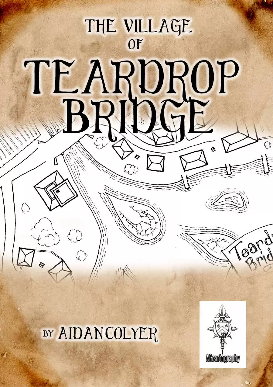 Teardrop Bridge village map - ACcartography | DriveThruRPG