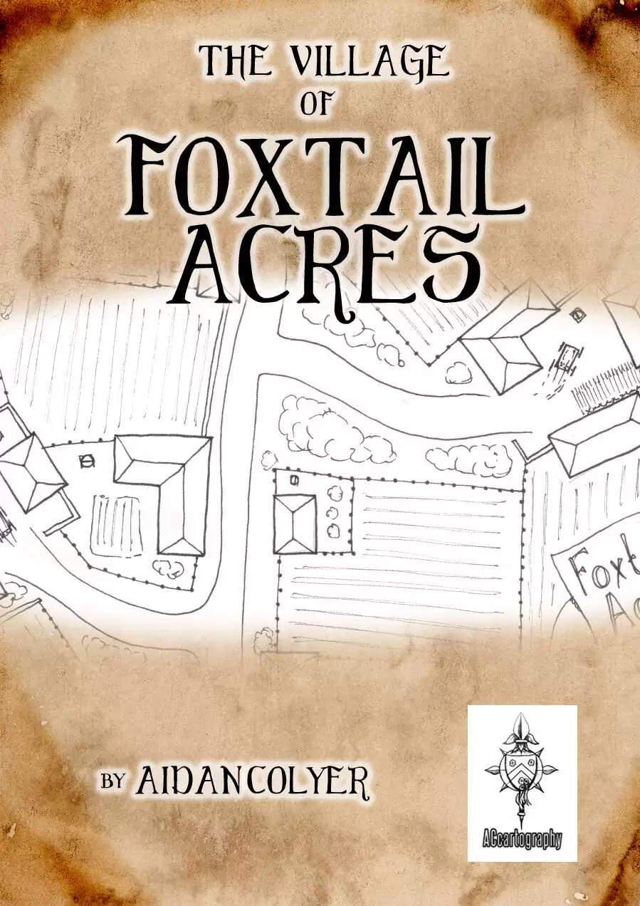 Foxtail Acres village map - ACcartography | DriveThruRPG
