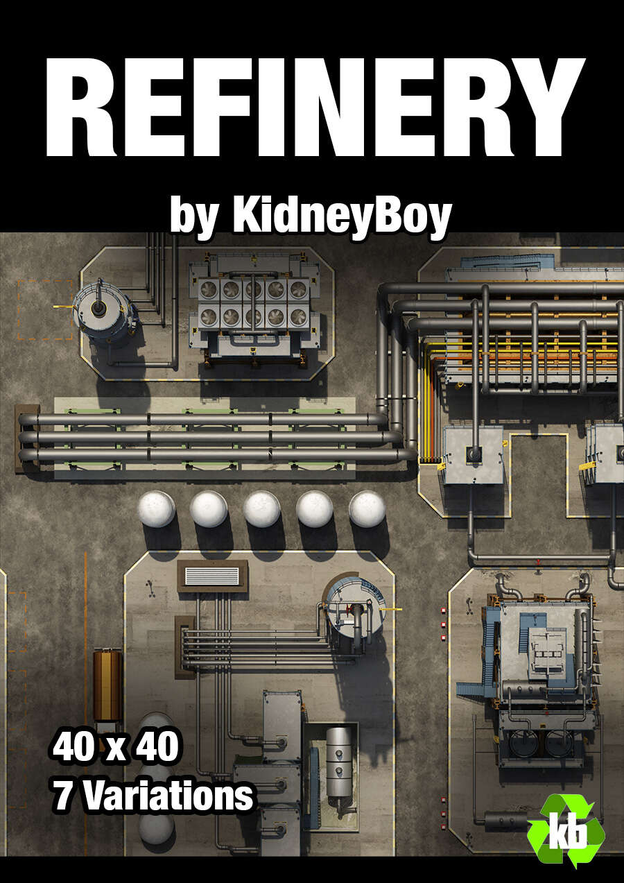 Refinery Battlemaps - KidneyBoy | DriveThruRPG