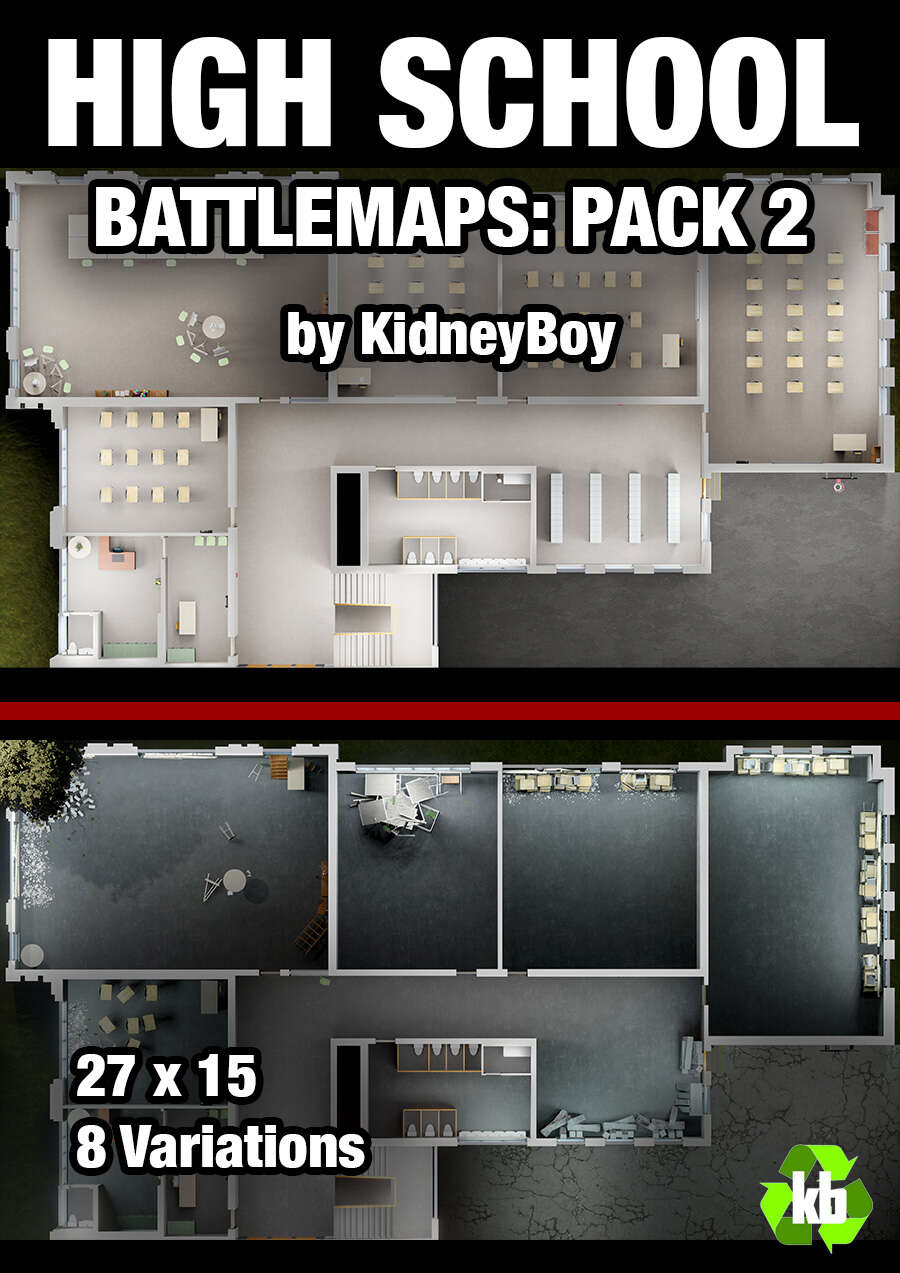 High School Battlemaps: Pack 2 - KidneyBoy | DriveThruRPG