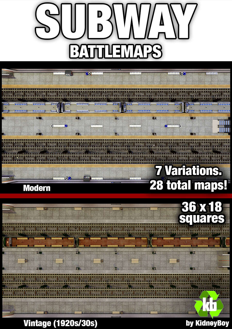 Subway Battlemaps - KidneyBoy | DriveThruRPG