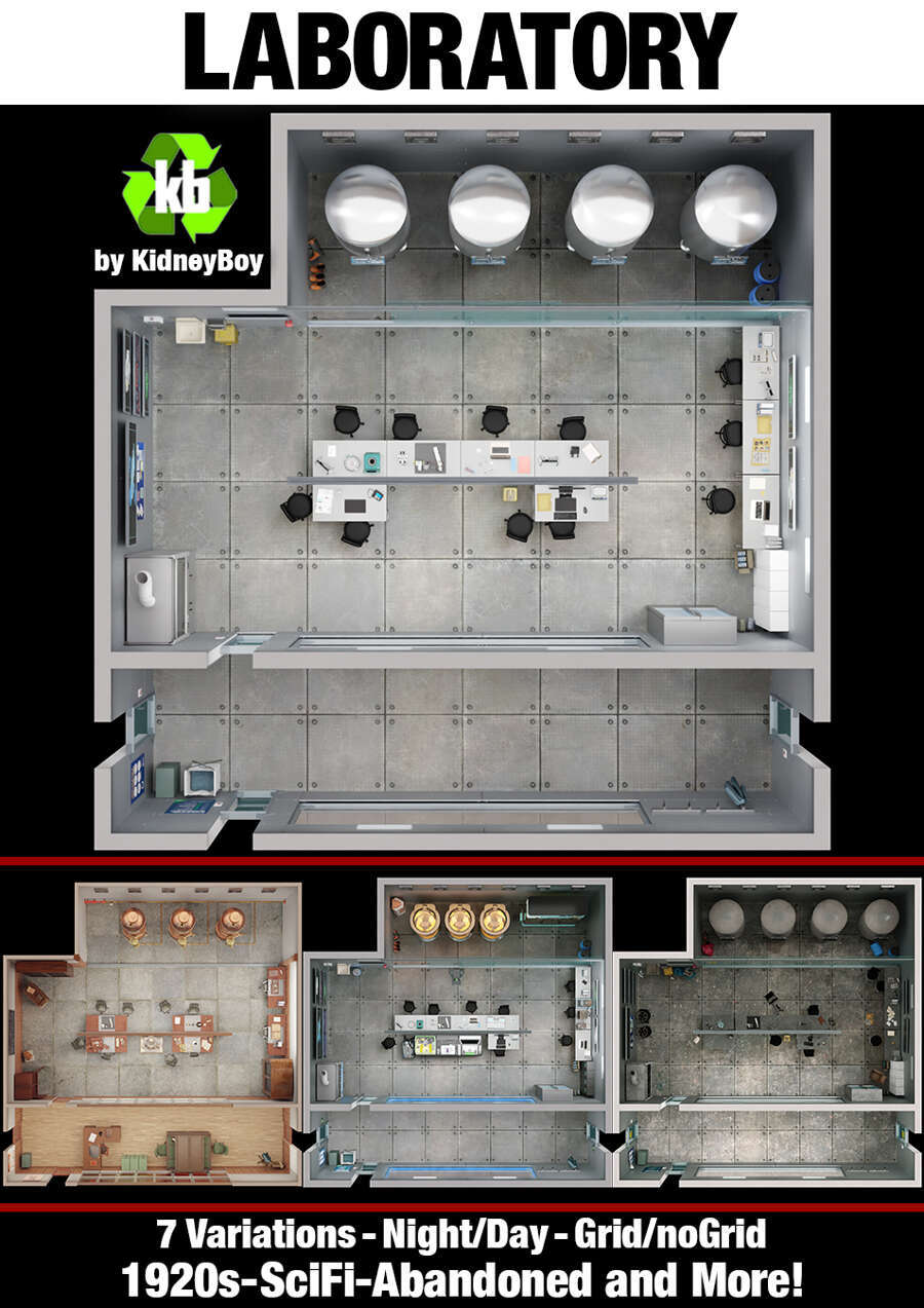 Laboratory Battlemaps - KidneyBoy | DriveThruRPG