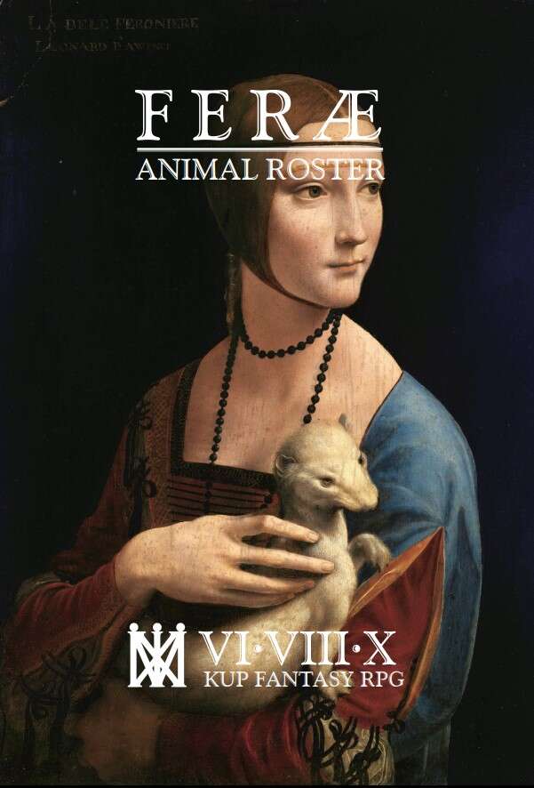 Feræ Animal Roster - Knight of the Lake Games | DriveThruRPG