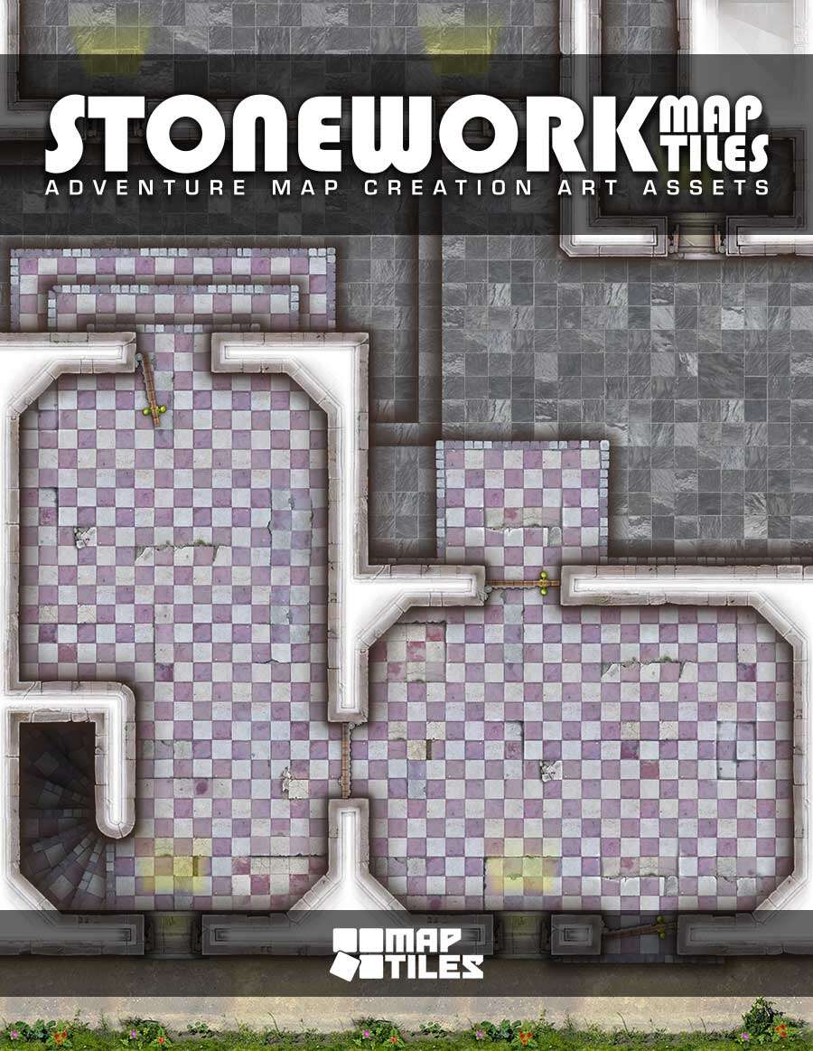Stonework Map Tiles - WyldFurr | Map Tile Packs | DriveThruRPG