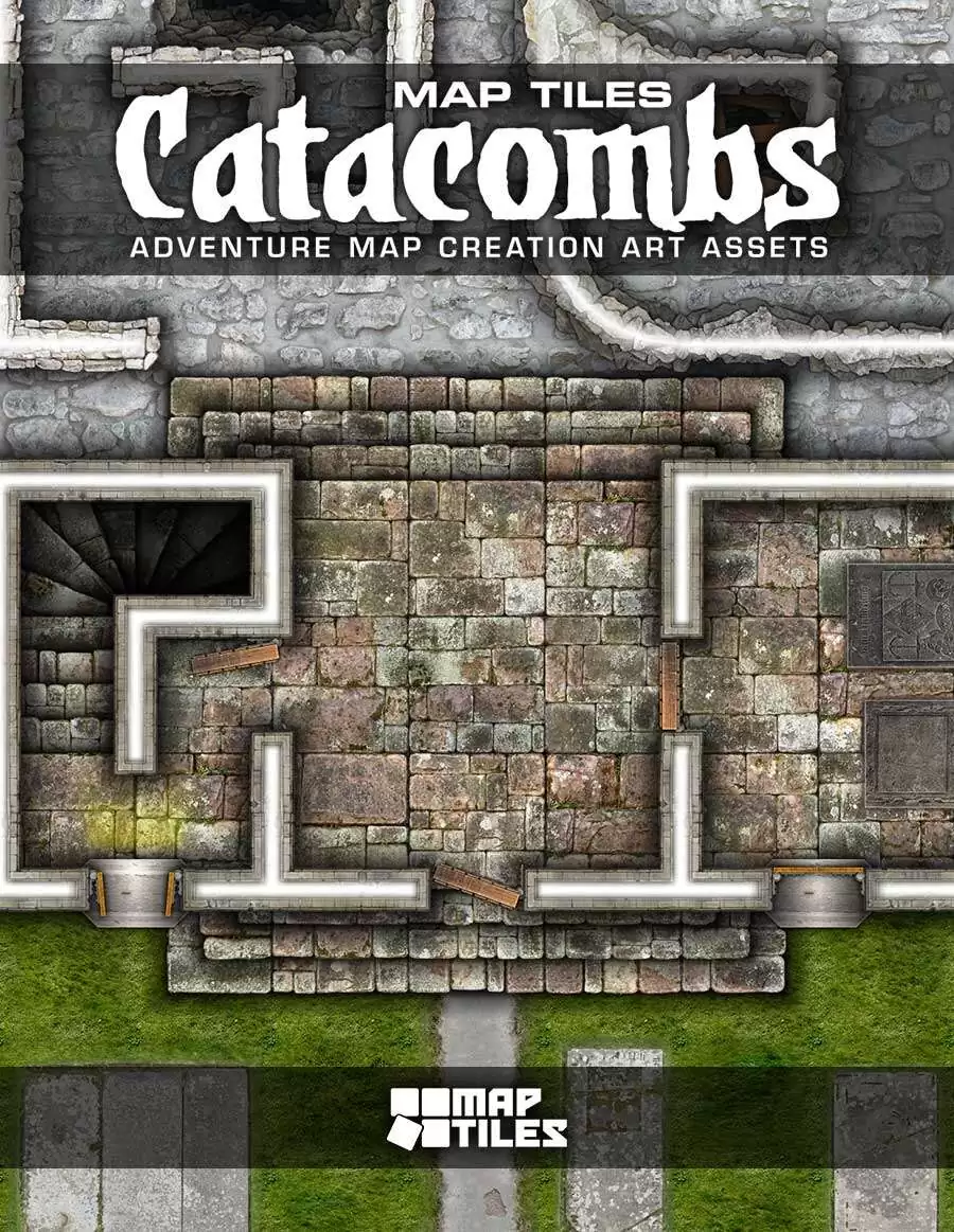 Catacombs Map Tiles - WyldFurr | Map Tile Packs | DriveThruRPG