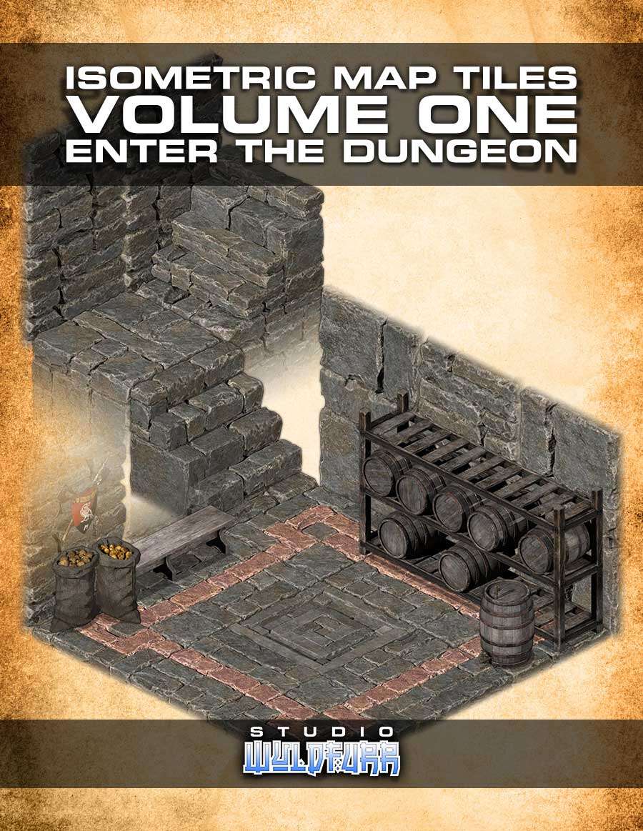 Isometric Map Tiles - Volume 1: Enter the Dungeon - WyldFurr | Map Tile ...