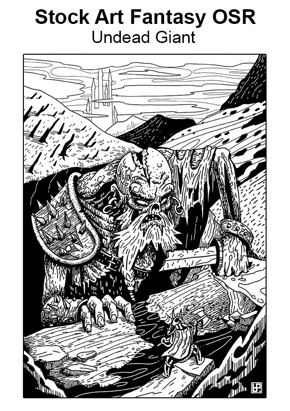 Stock Art Fantasy OSR - Undead Giant - Black Skull Cult | DriveThruRPG