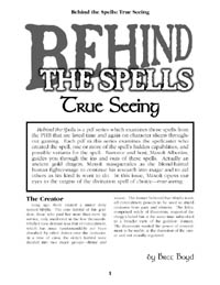 Behind the Spells: True Seeing - Tricky Owlbear Publishing | DriveThruRPG