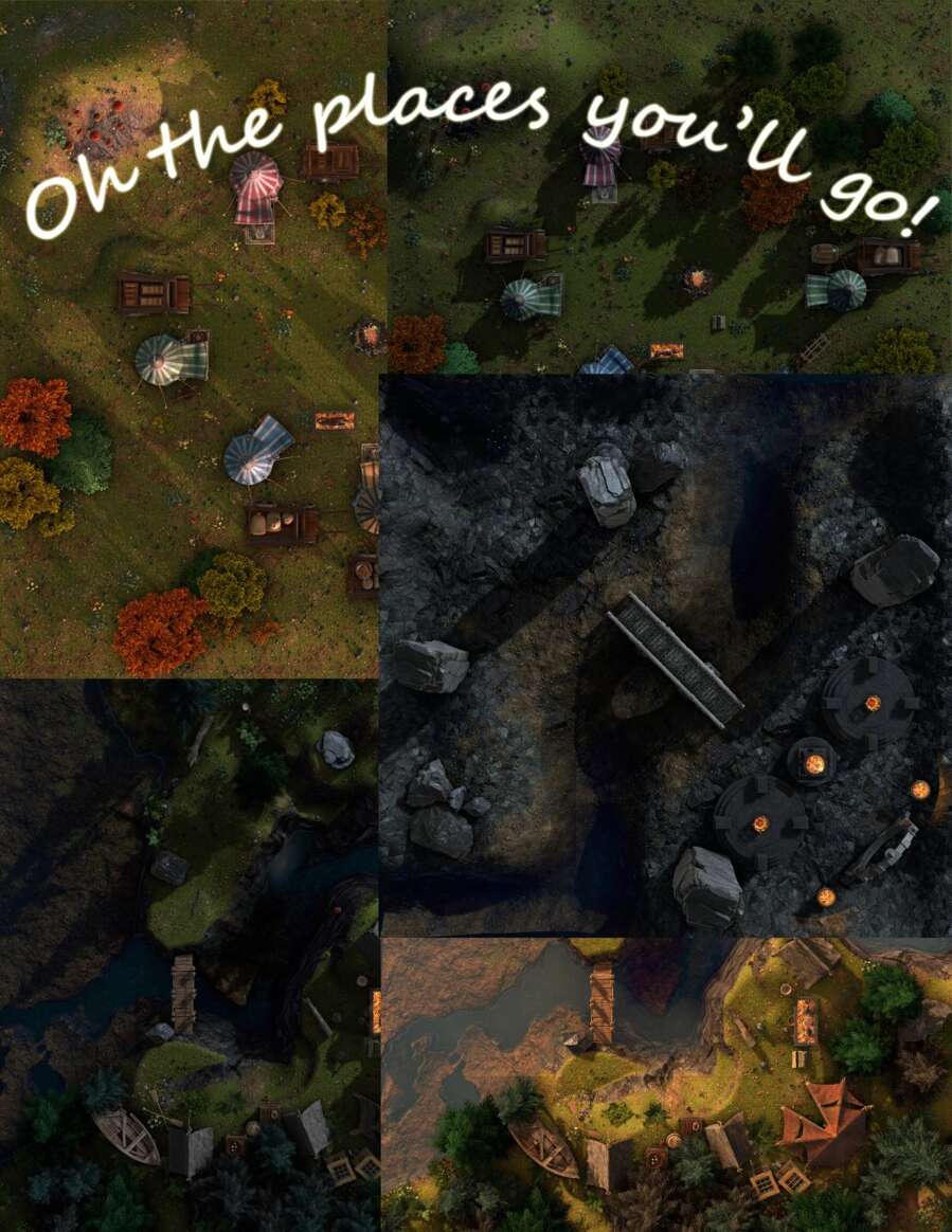 Wandering Adventurers Map Pack - MidKnight | DriveThruRPG