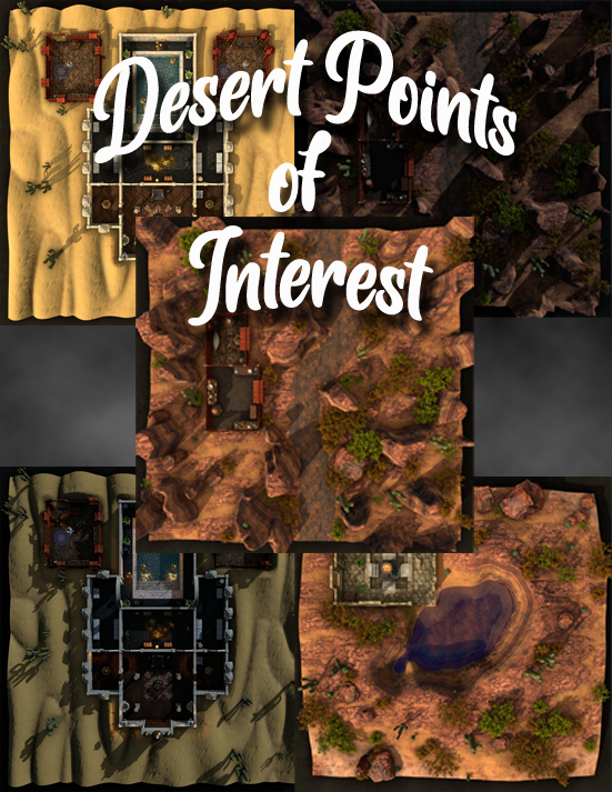 Desert Adventure Map Pack - MidKnight | DriveThruRPG