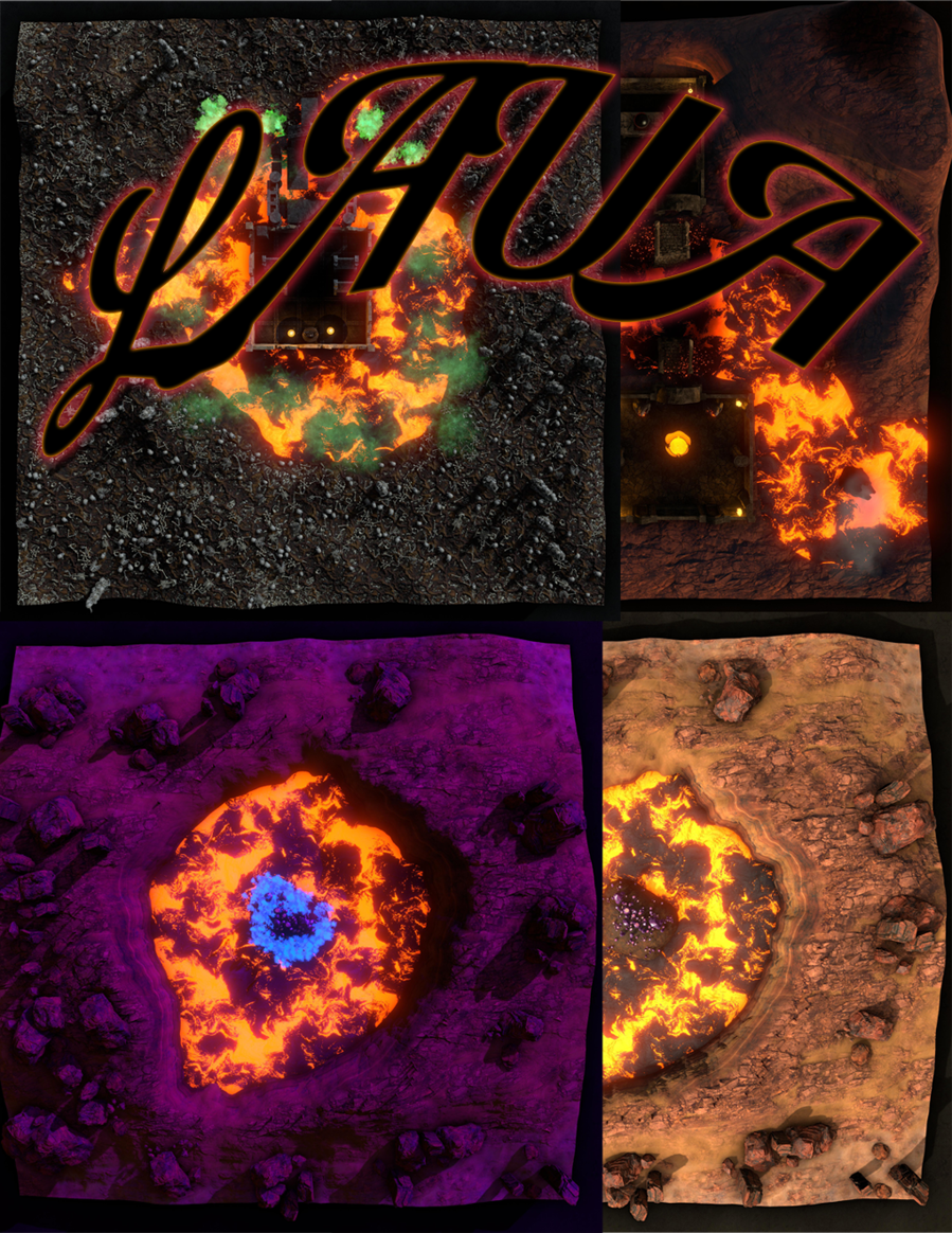Lava Map Pack - MidKnight | DriveThruRPG