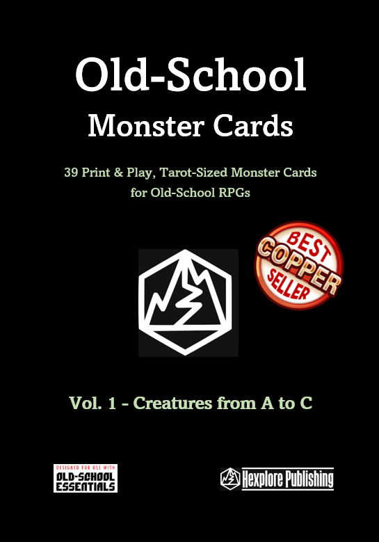 Old-School Monster Cards Vol. 1 | A to C | - 39 Print & Play, Tarot ...