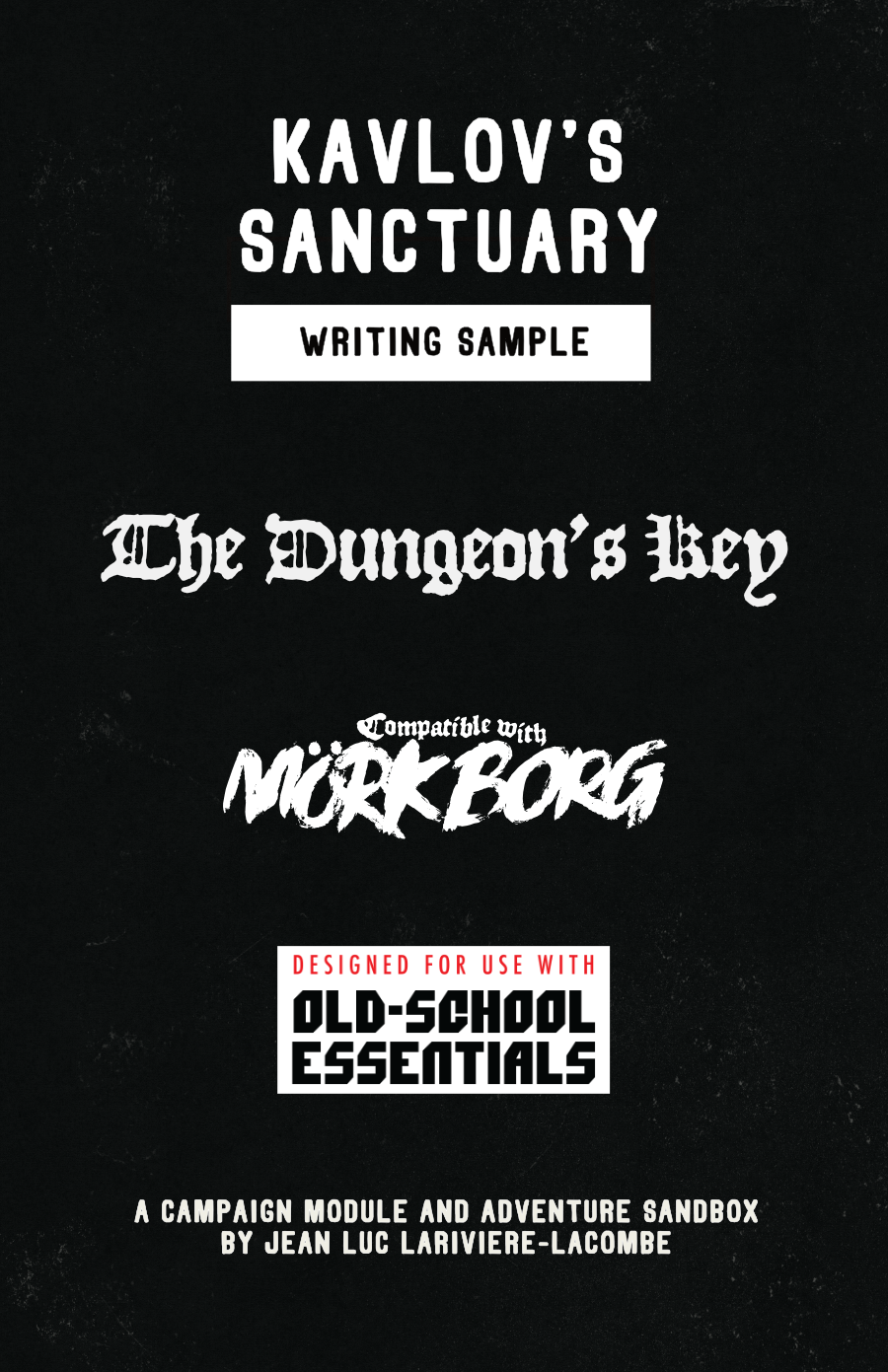 Kavlov's Sanctuary | Writing Sample - The Dungeon's Key | The Dungeon's ...