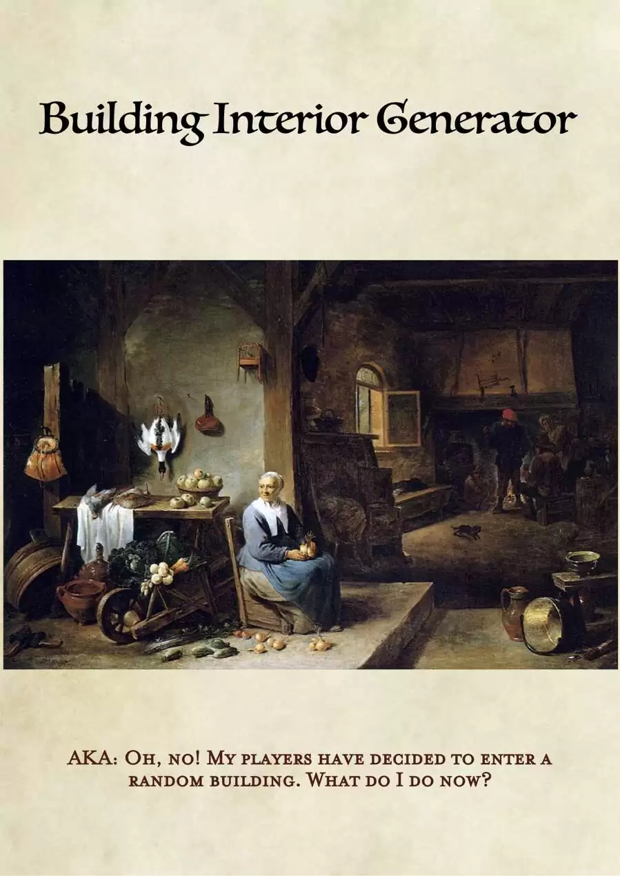 Building Interior Generator - The Sightless Scribe | DriveThruRPG
