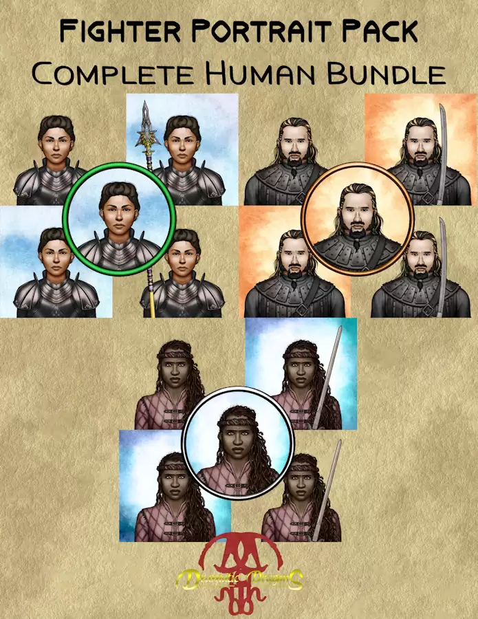 Fighter Portrait Pack - Complete Human Bundle (210) [BUNDLE] - Dramatic ...