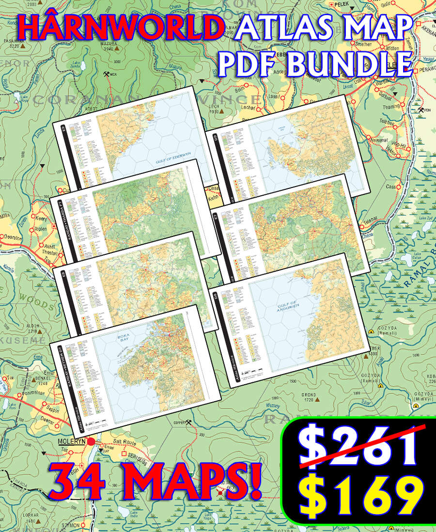 HârnWorld Atlas Map Bundle [BUNDLE] - Columbia Games Inc. | Atlas Maps ...