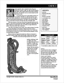 Cats - Columbia Games Inc. | Bestiary | DriveThruRPG