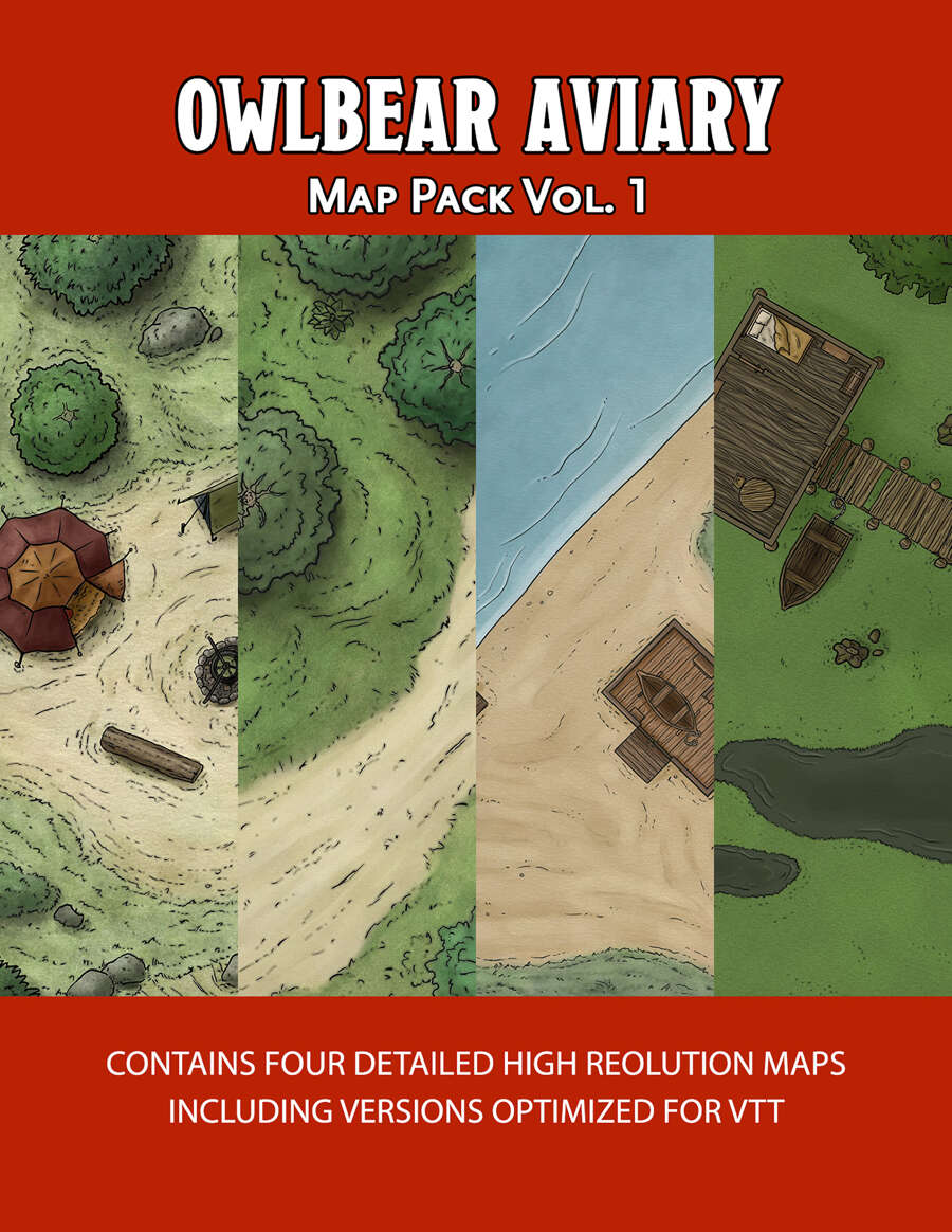 Owlbear Aviary Map Pack Vol. 1 - OwlbearAviary | DriveThruRPG