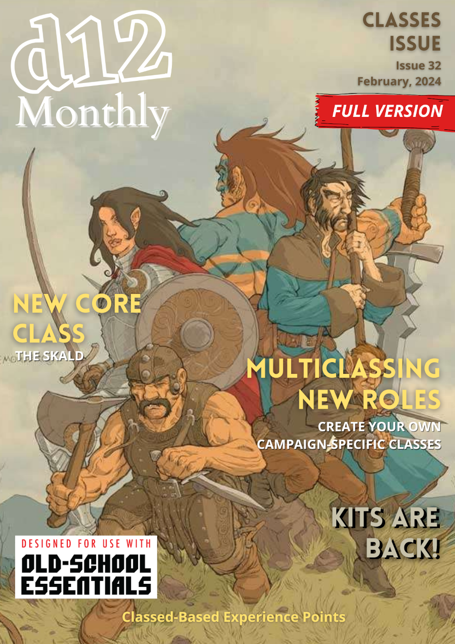 d12 Monthly Issue 32 FULL Version - Classes - YUM_DM | DriveThruRPG